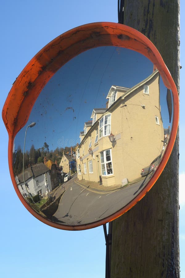 Street mirror stock image. Image of round, sunny, beer - 89049195