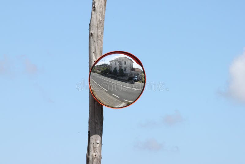 Street mirror stock image. Image of driving, architecture - 57687069