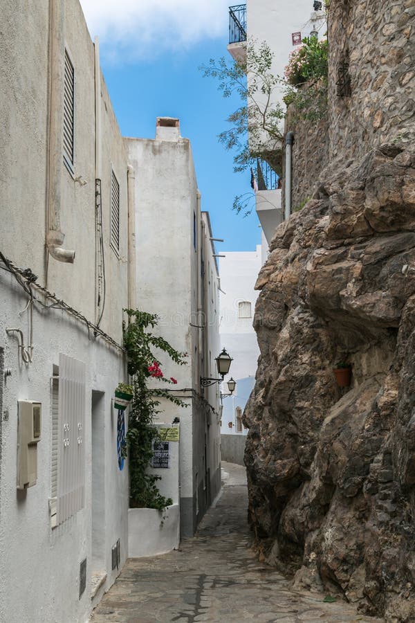 Street of Mojacar, Almeria, Andalucia, Spain Stock Image - Image of ...