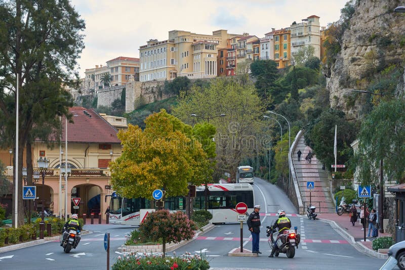 Street in Monaco editorial stock photo. Image of architecture - 172749043