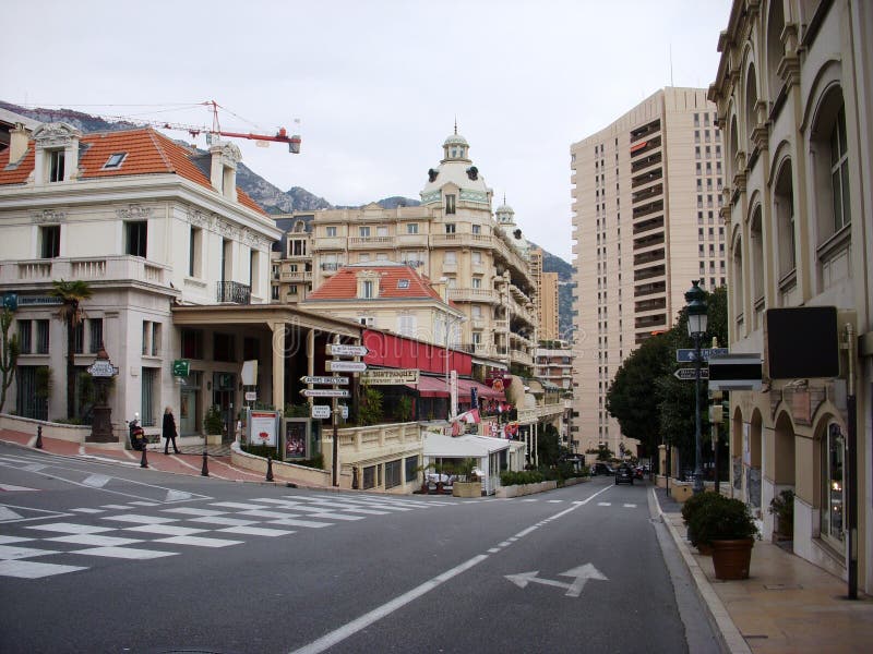 Street in Monte Carlo, Monaco, Europe Editorial Photo - Image of ...