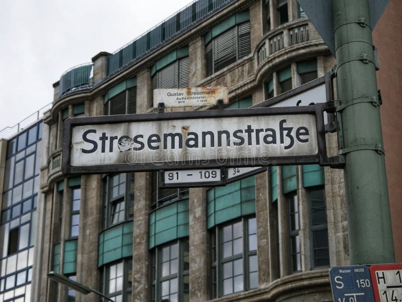 A Street Name Sign in the Downtown of Berlin Editorial Image - Image of ...