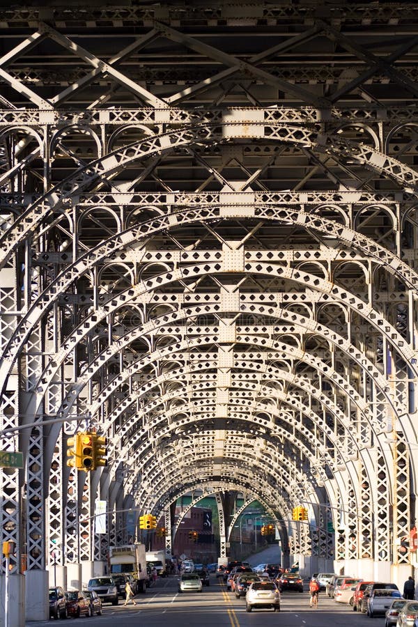 Street in New York, Overpass. Stock Photo - Image of asphalt, movement ...