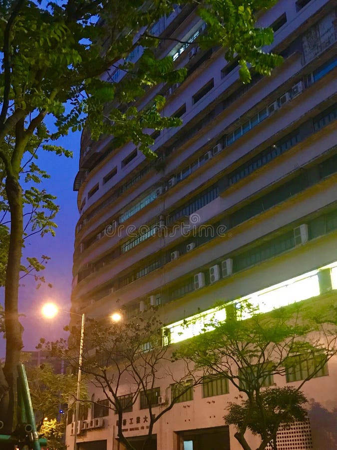 Night Light Photography in Macau Street Stock Image - Image of light ...