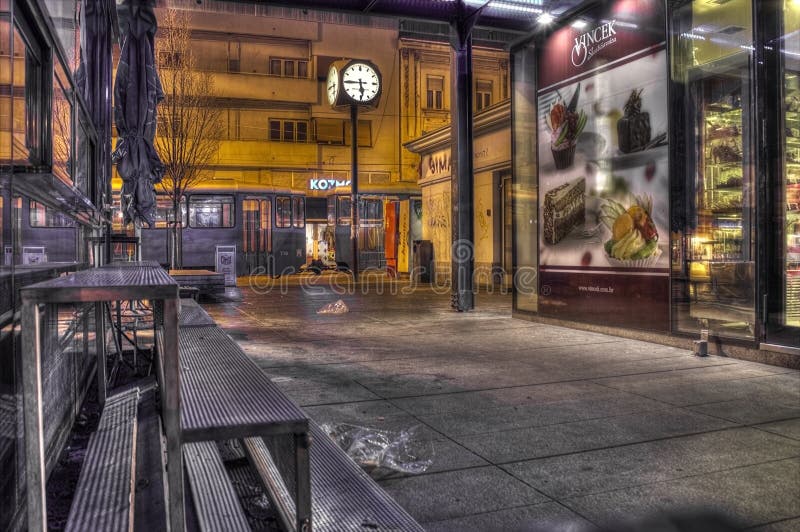 Street at night editorial stock image. Image of cityscape - 49060884