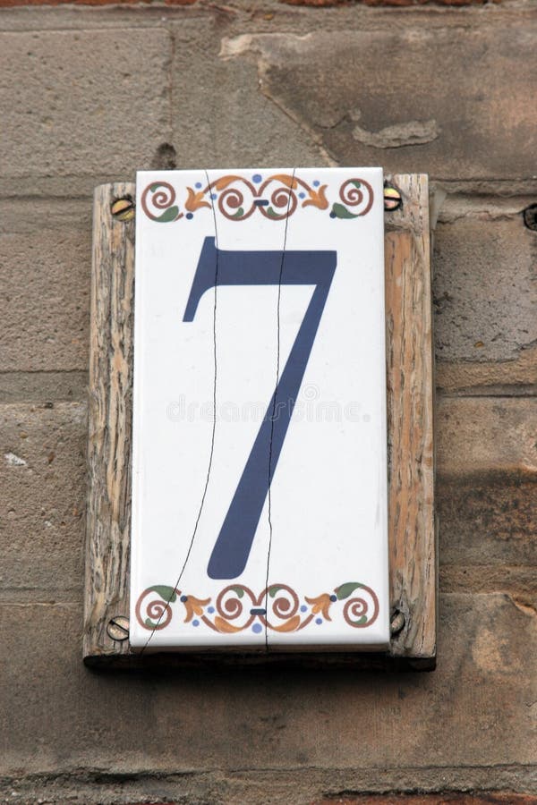 Street number stock image. Image of color, seven, digit - 92897007