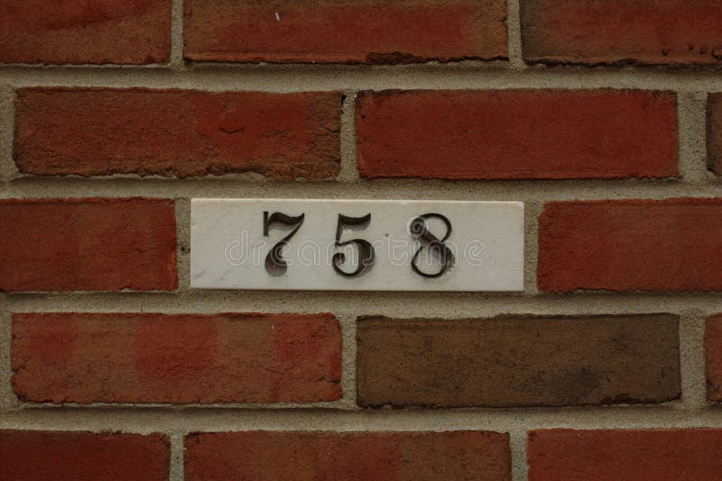 Street number 758 stock photo. Image of eight, five, color - 54820730