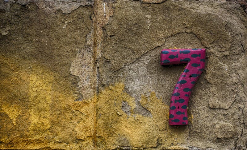 Street number seven stock image. Image of assigning, plate - 49924721