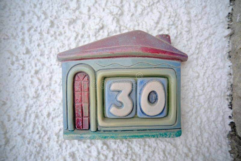 Street number number 30 stock image. Image of number - 272470091
