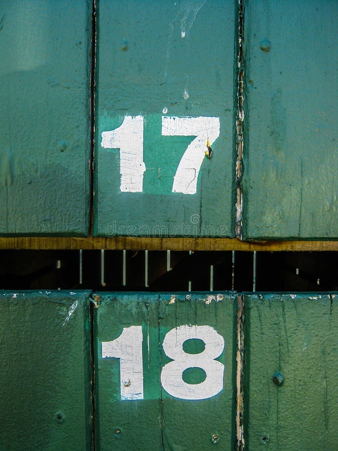 Street Number, 17 and 18 on Wooden Background Stock Image - Image of ...