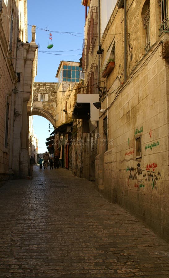 A Street In The Old City Jerusalem Stock Image - Image of jerusalem ...