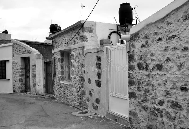 The Street in the Old Part of Malia. Stock Image - Image of malia ...