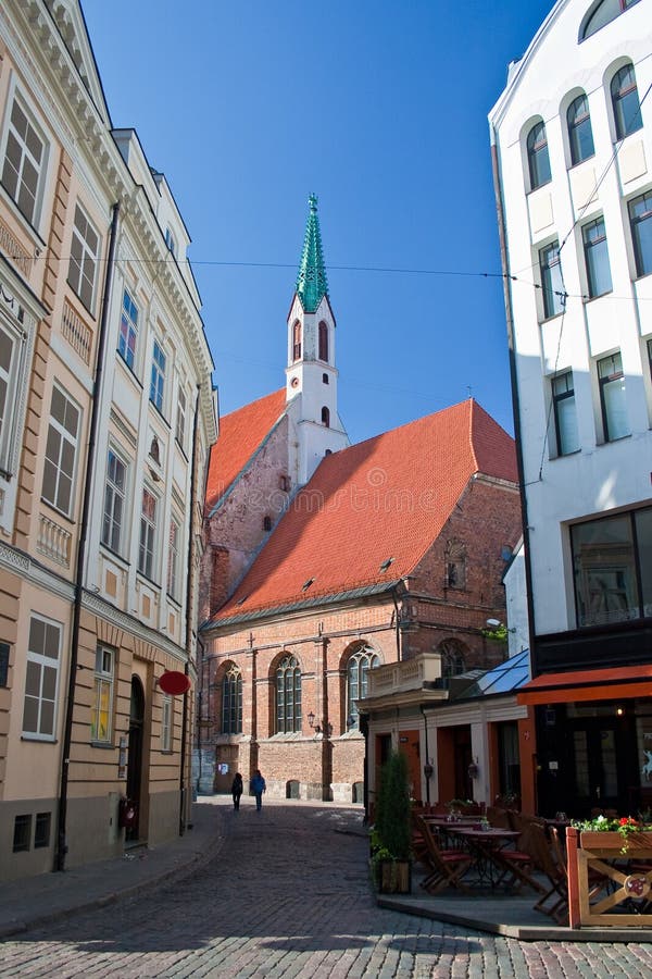 Street of old Riga. Latvia stock photo. Image of city - 13000734