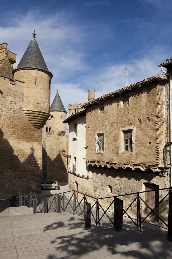 Street of Olite stock image. Image of destiny, tourism - 25405167