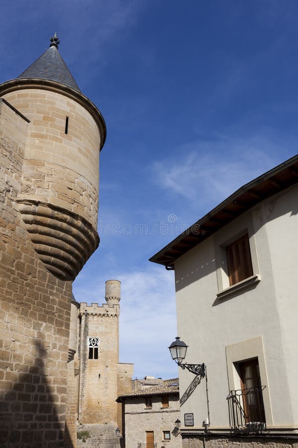 Street of Olite stock image. Image of landscape, facade - 25409969