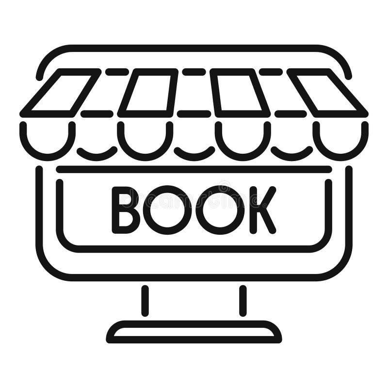 Street Online Book Store Icon Outline Vector. Person App Stock ...