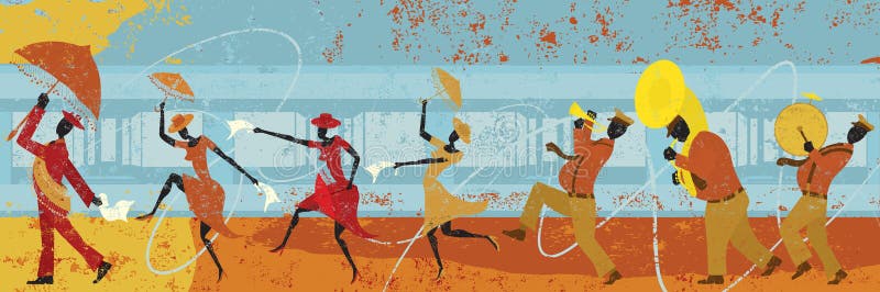 Street Parade stock vector. Illustration of retro, mardi - 58098396