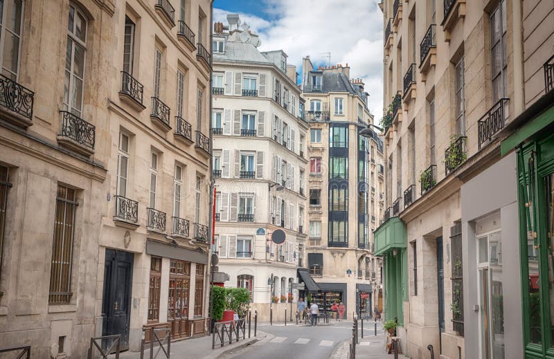 Street in Paris stock image. Image of france, europe - 129365531