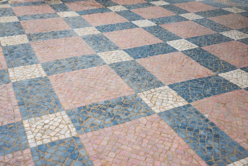 Street Pavement in Three Colors, Geometric Pattern, Made of Granite ...