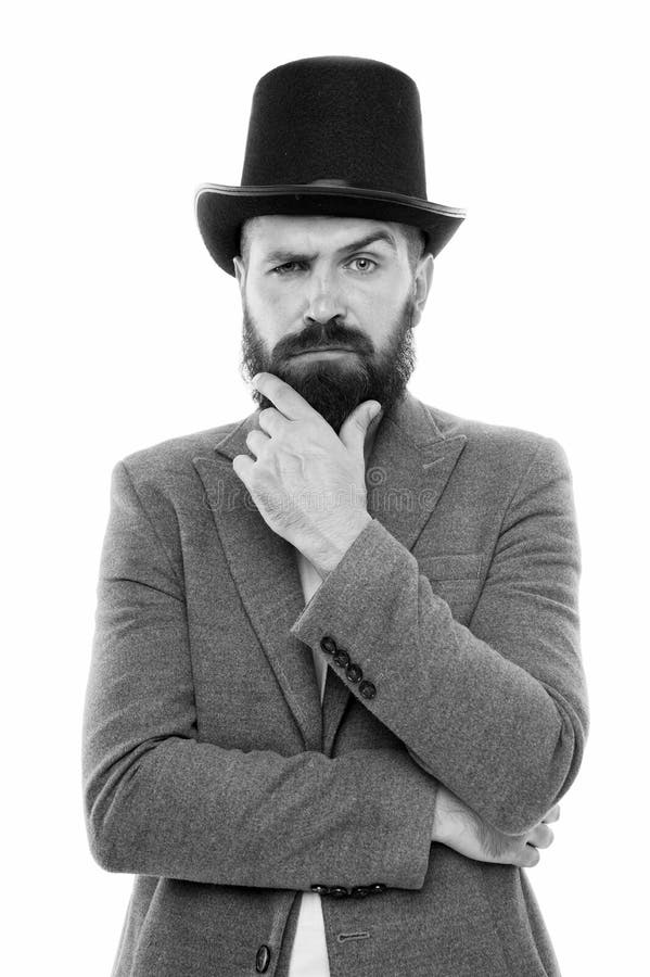 Street Performance. Man Bearded Guy Magician. Magic Trick Performance ...