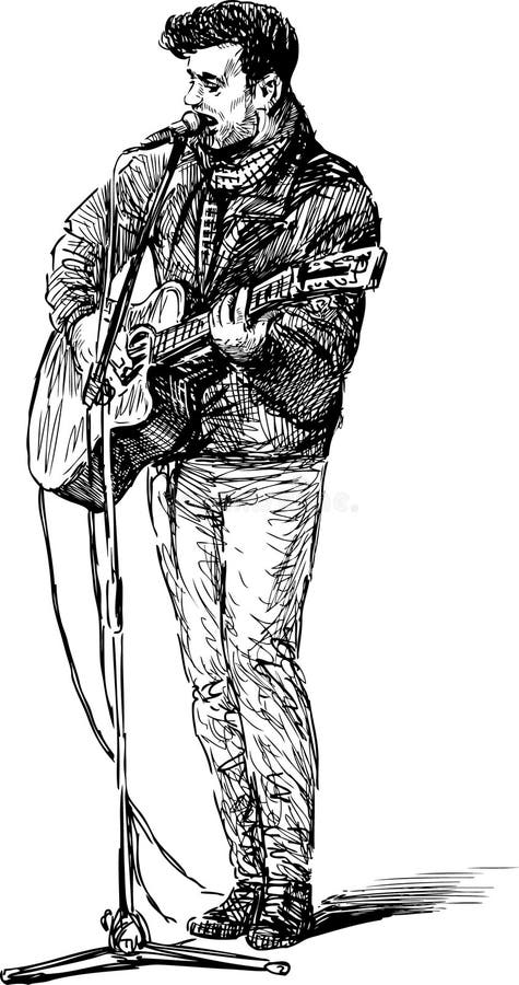 Street performer stock vector. Illustration of busker - 30564025