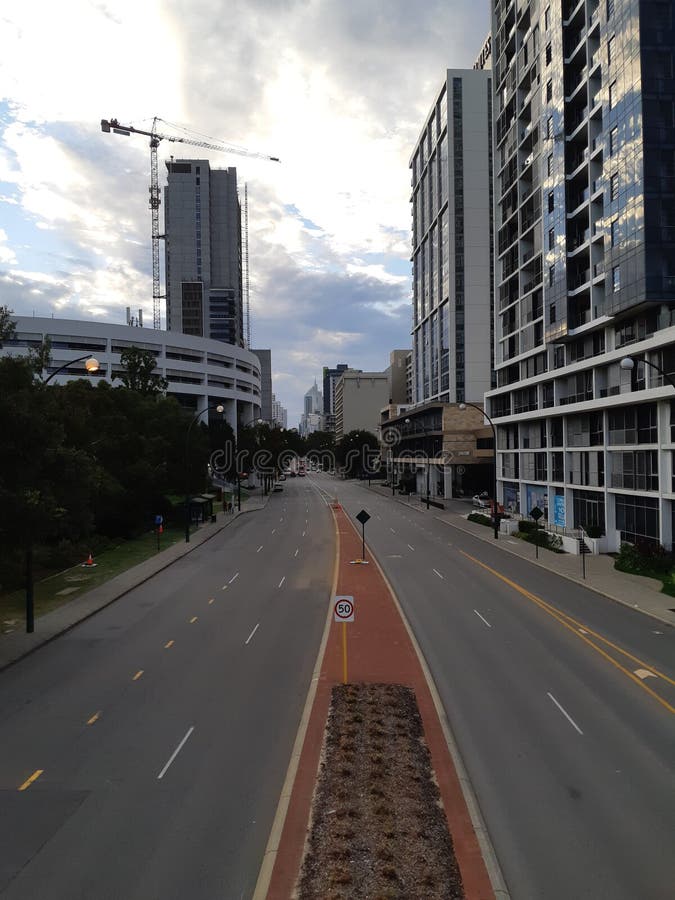 Street in Perth stock image. Image of aeroview, australia - 168820981