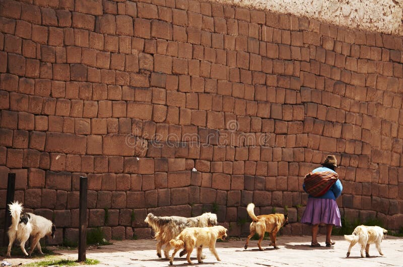 Street in the Peruvian City Stock Photo - Image of latin, stone: 1391670