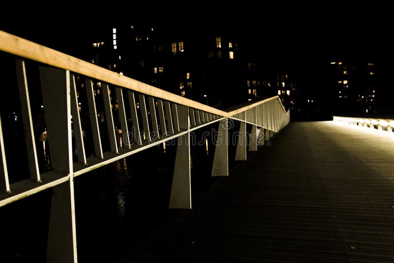 Night walk stock image. Image of bridge, street, walk - 103351375