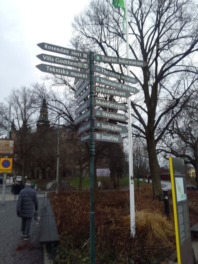 Street Pole with Direction Sign Boards Editorial Stock Photo - Image of ...