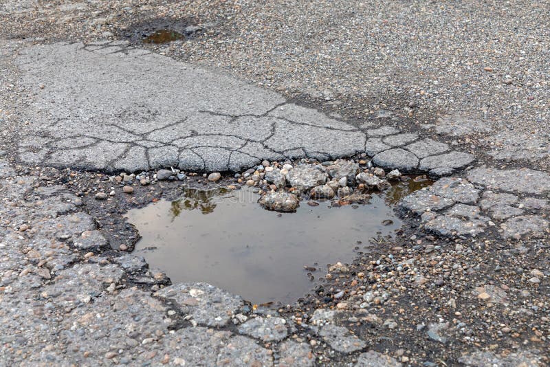 Street Pot Hole stock image. Image of damaged, pothole - 226327609