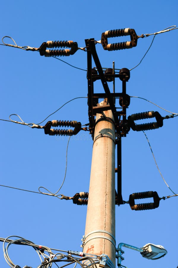 Street power pillar stock image. Image of street, high - 85246121