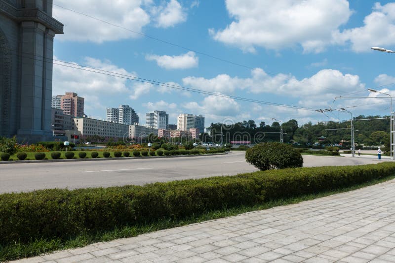 Street in Pyongyang, the Capital of North Korea Stock Photo - Image of ...