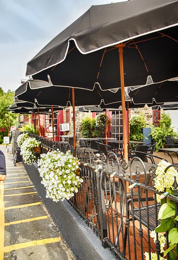Street Restaurant at Summer Time Editorial Photography - Image of time ...