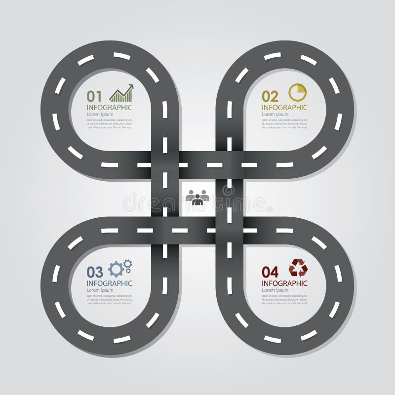 Street & Road Business Infographics Stock Vector - Illustration of ...