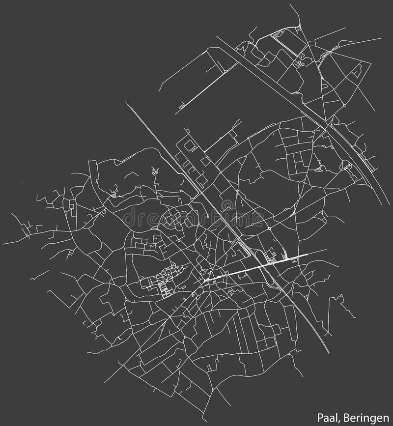 Street Roads Map of the PAAL MUNICIPALITY, BERINGEN Stock Vector ...