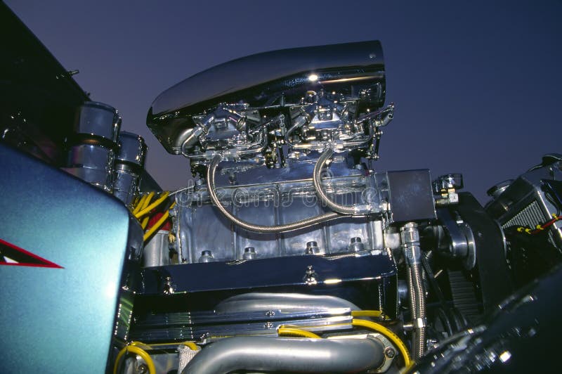 Hot Rod Chrome Supercharger Stock Photo - Image of super, auto: 37368140