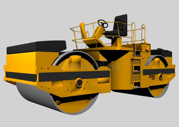 Street Roller stock illustration. Illustration of caterpillar - 642086