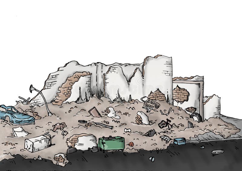 Ruins house stock vector. Illustration of room, creative - 74741227