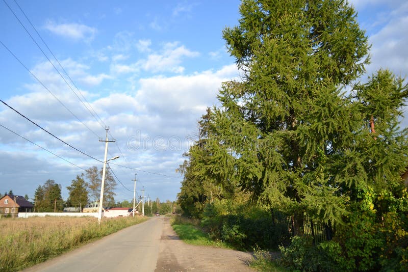 Street of the Russian Countryside Stock Photo - Image of ulyanovka ...