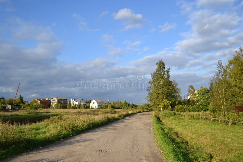 Street of the Russian Countryside Stock Image - Image of russian ...