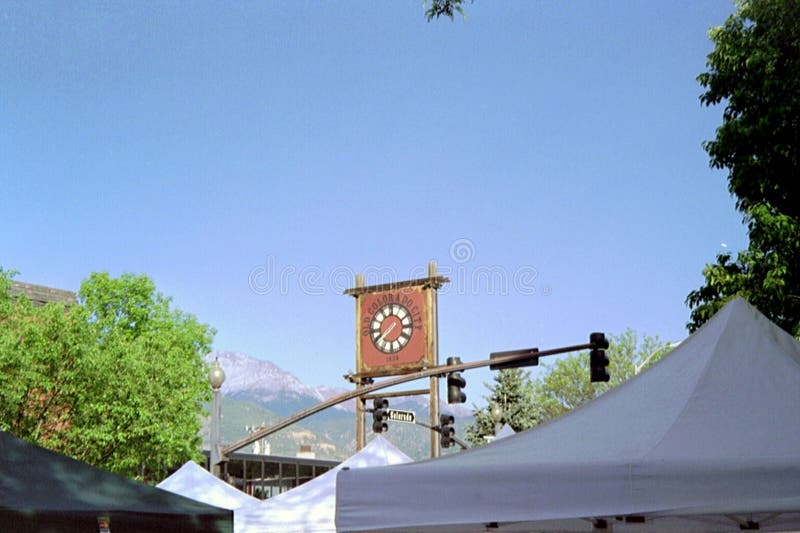 Street Scene in Colorado Springs, Colorado Stock Photo - Image of ...