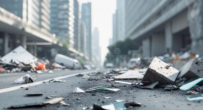 Street Scene Debris Scattered Side Road Urban Environment Stock Photos ...