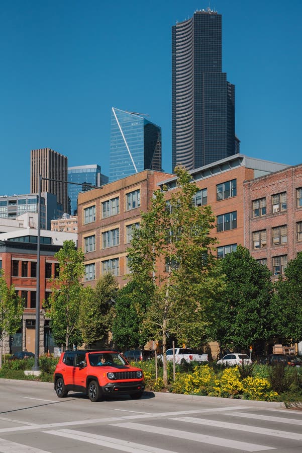 Street Scene in Downtown Seattle. Editorial Stock Photo - Image of ...