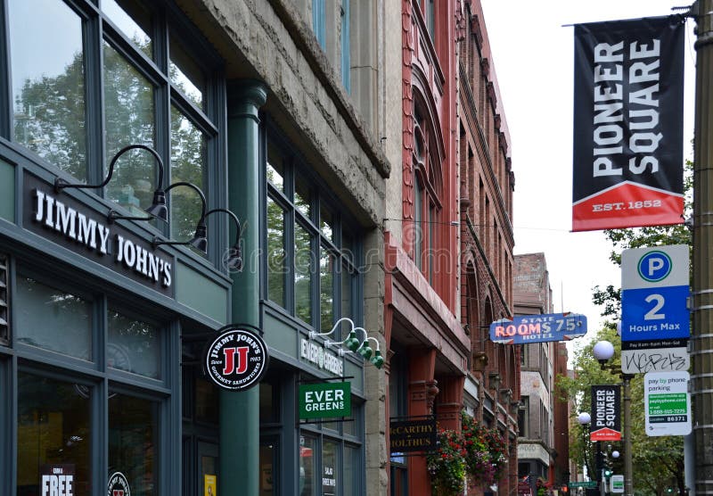 Street Scene in Downtown Seattle, Washington Editorial Stock Photo ...