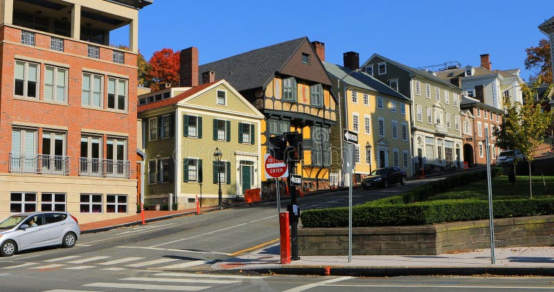 Street Scene in Providence, Rhode Island Stock Image - Image of urban ...
