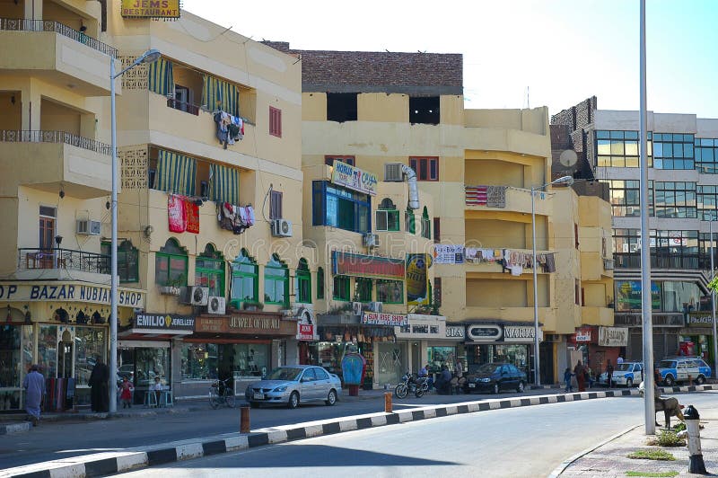 Street Scene with Shops in Cairo Editorial Stock Photo - Image of shops ...