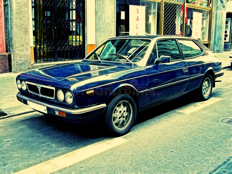 Street Scene with Vintage Car Stock Photo - Image of vintage, caribbean ...