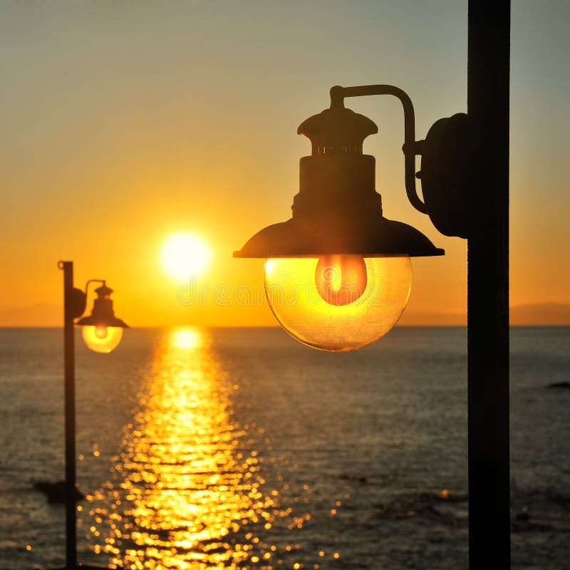Street sea lights stock photo. Image of liguria, summer - 60280706