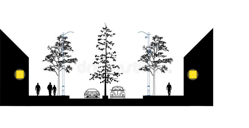 Street Section stock illustration. Illustration of city - 58033086