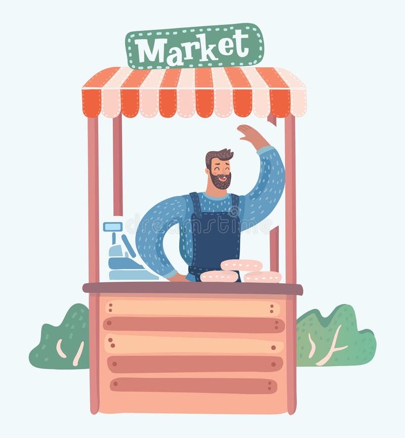 Market stall. Vector. stock vector. Illustration of sell - 118322542 Market stall. Vector. stock vector. Illustration of sell - 118322542